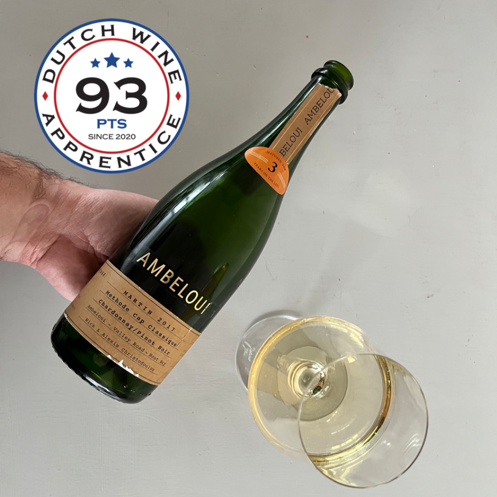 Martin Brut Cap Classique 2017 - Ambeloui - Dutch Wine Apprentice